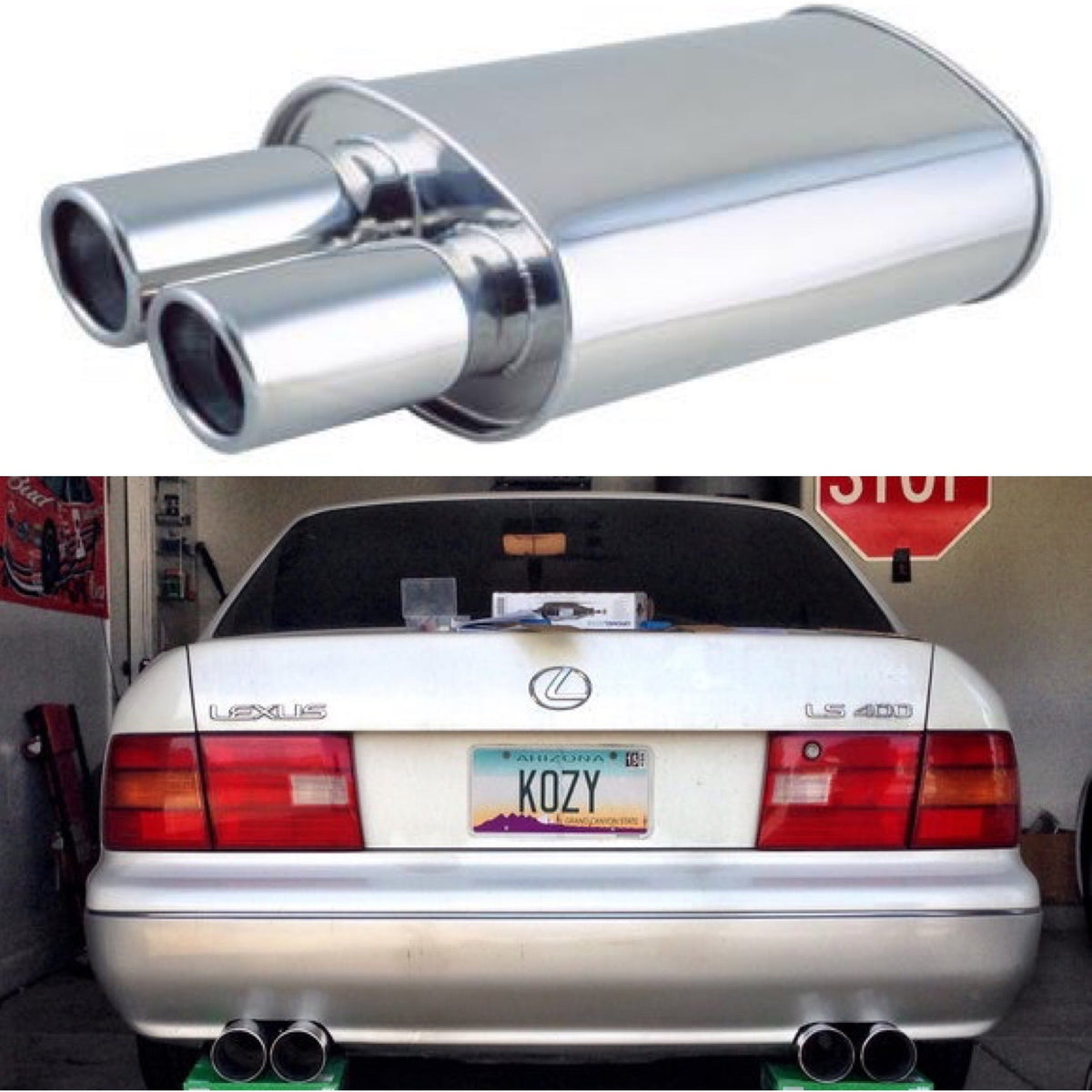Vibrant StreetPower Oval Muffler w/ Dual 3.5in Round Tips – PETERSCARPARTS